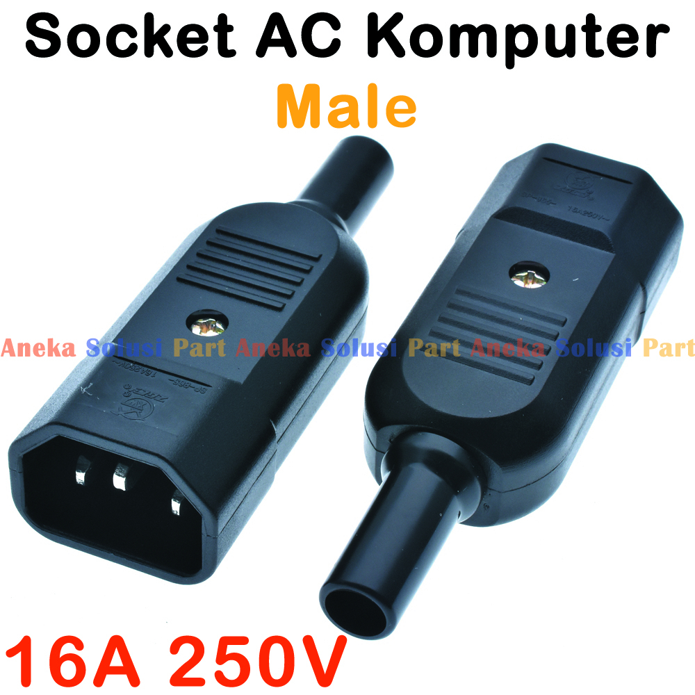 Jual Socket AC MALE Komputer PC CPU Colokkan Jack JANTAN Power 16A 250V ...