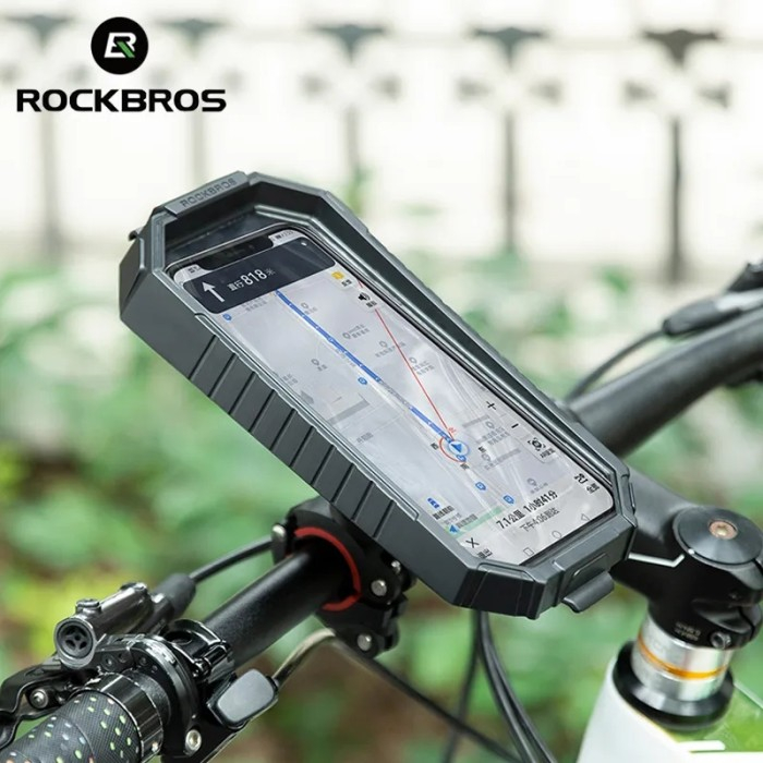 Jual ROCKBROS Bike Phone Holder Bag Motor Sepeda Waterproof Touchscreen - Tempat smartphone ...
