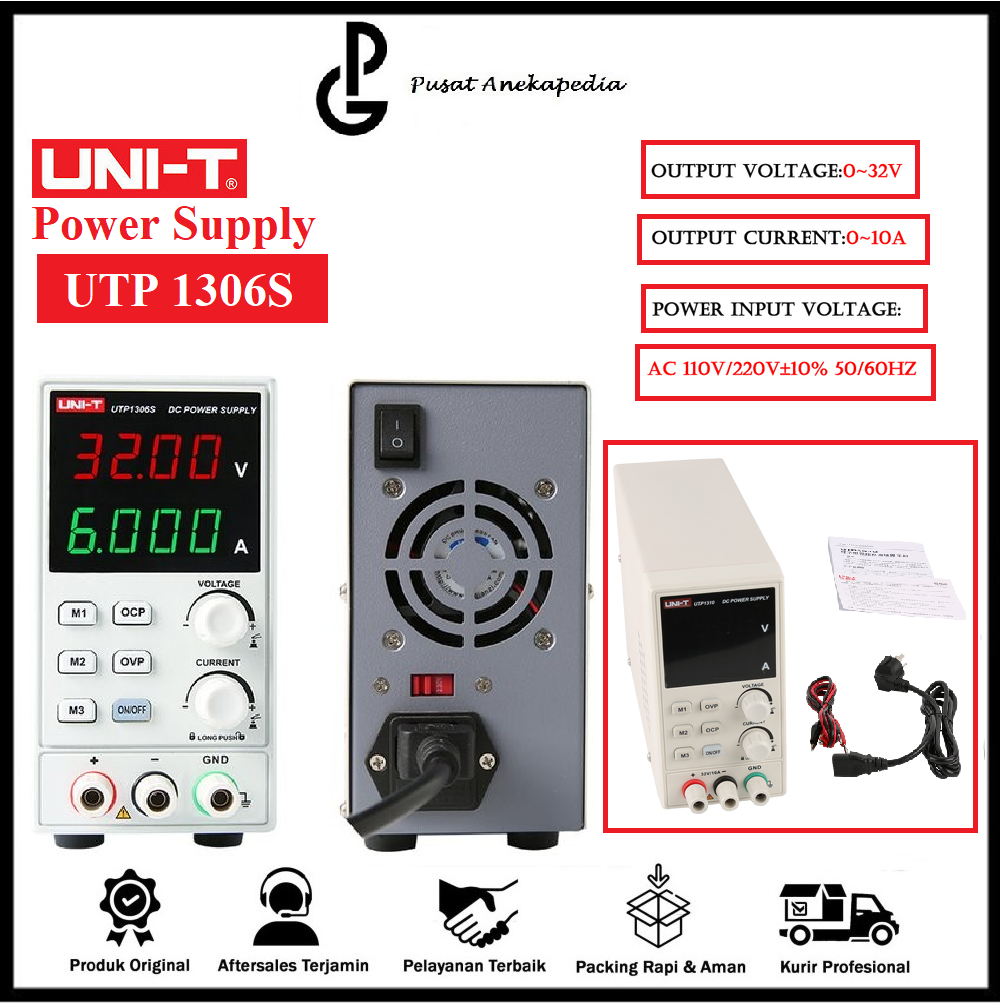 Jual UNI-T UTP1306S Single Output Switching Type DC Regulated Power Supply - Voltage Regulator ...
