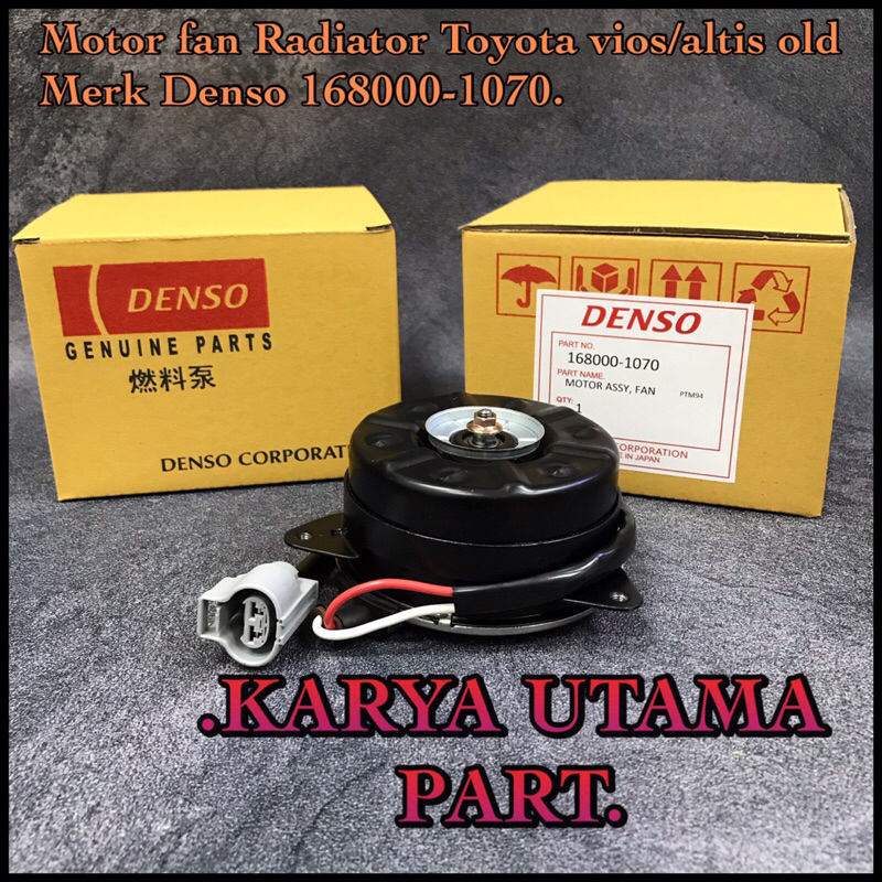 Jual Motor Fan Radiator Toyota Vios/Atlis Old Merk Denso 168000-1070 ...