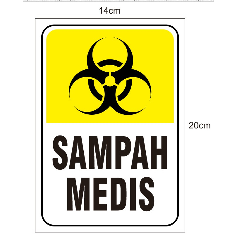 Jual Stiker label tempat sampah / stiker medis non medis / stiker ...