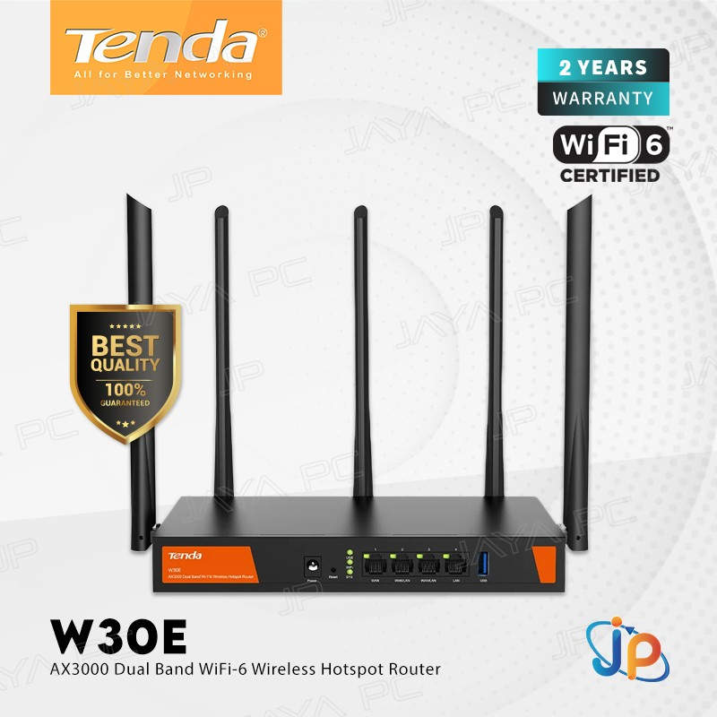 Jual Tenda W30E AX3000 Dual-Band WiFi 6 Wireless Network Hotspot Router ...