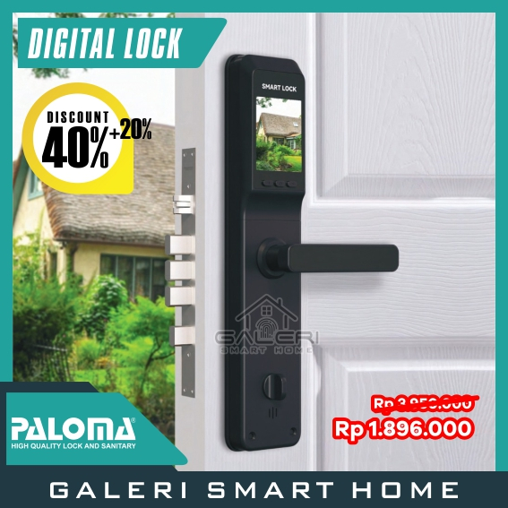 Jual Digital Lock PALOMA DLP 2138 with camera Kunci Elektronik Kunci ...