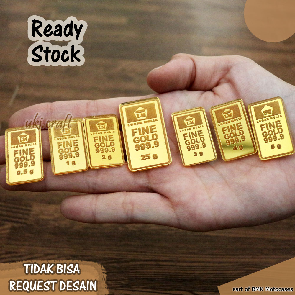 Jual Replika LM UBS Logam Mulia Emas Akrilik Aksesoris Mahar Seserahan ...