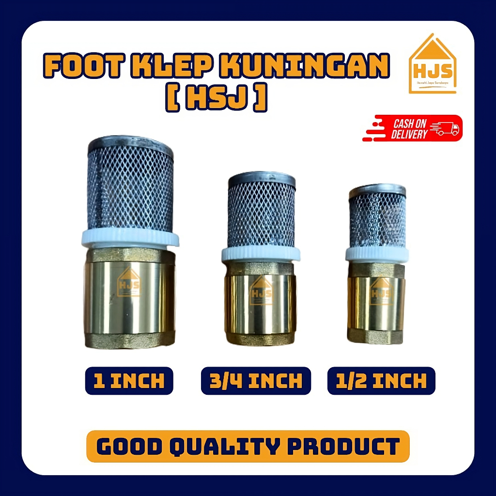 Jual Foot Valve / Foot Klep / Tusen KUNINGAN 2in1 Ukuran 1/2" 3/4" 1 ...