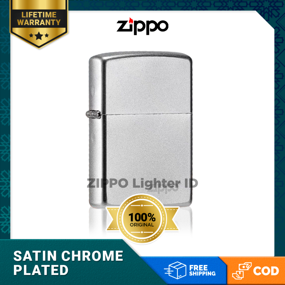 Jual Korek Api Zippo Satin Chrome Plated | Shopee Indonesia