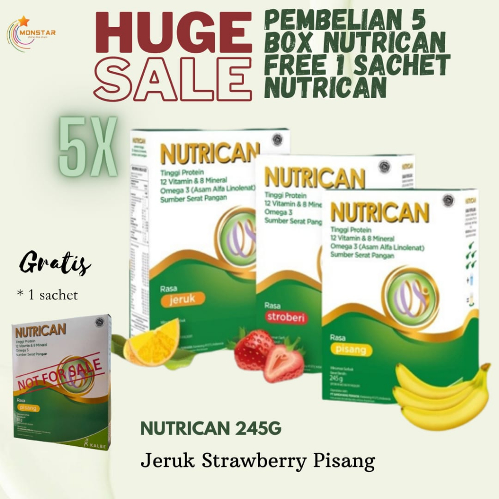 Jual MONSTAR - NUTRICAN - SUSU TINGGI PROTEIN NUTRISI KHUSUS PASIEN KANKER 245 GRAM | Shopee ...