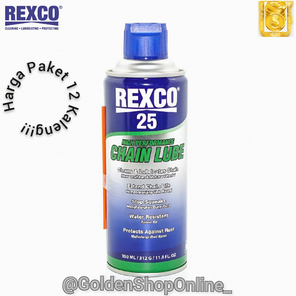 Jual Rexco 25 Chain Lube / Pelumas Rantai 350 ML (Harga Paket isi 12 ...