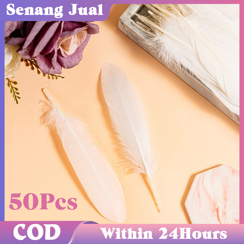 Jual 50Pcs Bulu Angsa Putih Disterilkan / Dekorasi Penangkap Mimpi ...