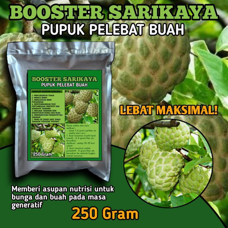 Jual Pupuk booster pelebat buah sarikaya pupuk perangsang buah nutrisi untuk bunga dan buah anti ...