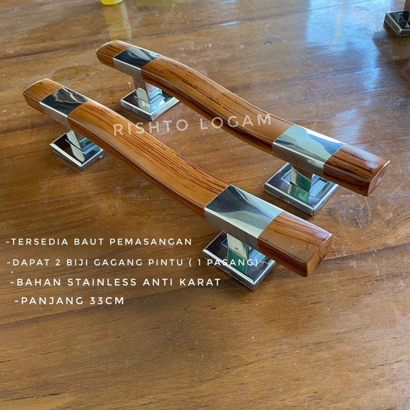 Jual gagang pintu handle pintu rumah 2 pintu 33cm stainless steel ...