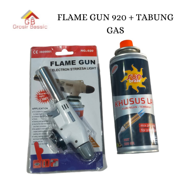 Jual {Khusus Jawa} Paket Flame Gun Gas Torch dan Tabung Gas Portabel Butana Asli | Shopee Indonesia