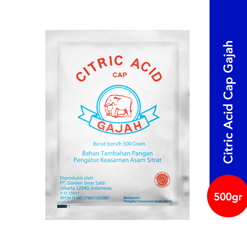 Jual Rose Brand - Citric Acid cap Gajah kemasan 500 Gram | Shopee Indonesia