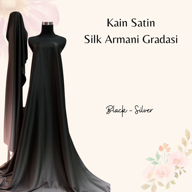 Jual Bahan Kain Satin Silk Saten Armani Gradasi Ombre 2 Tone Warna ...