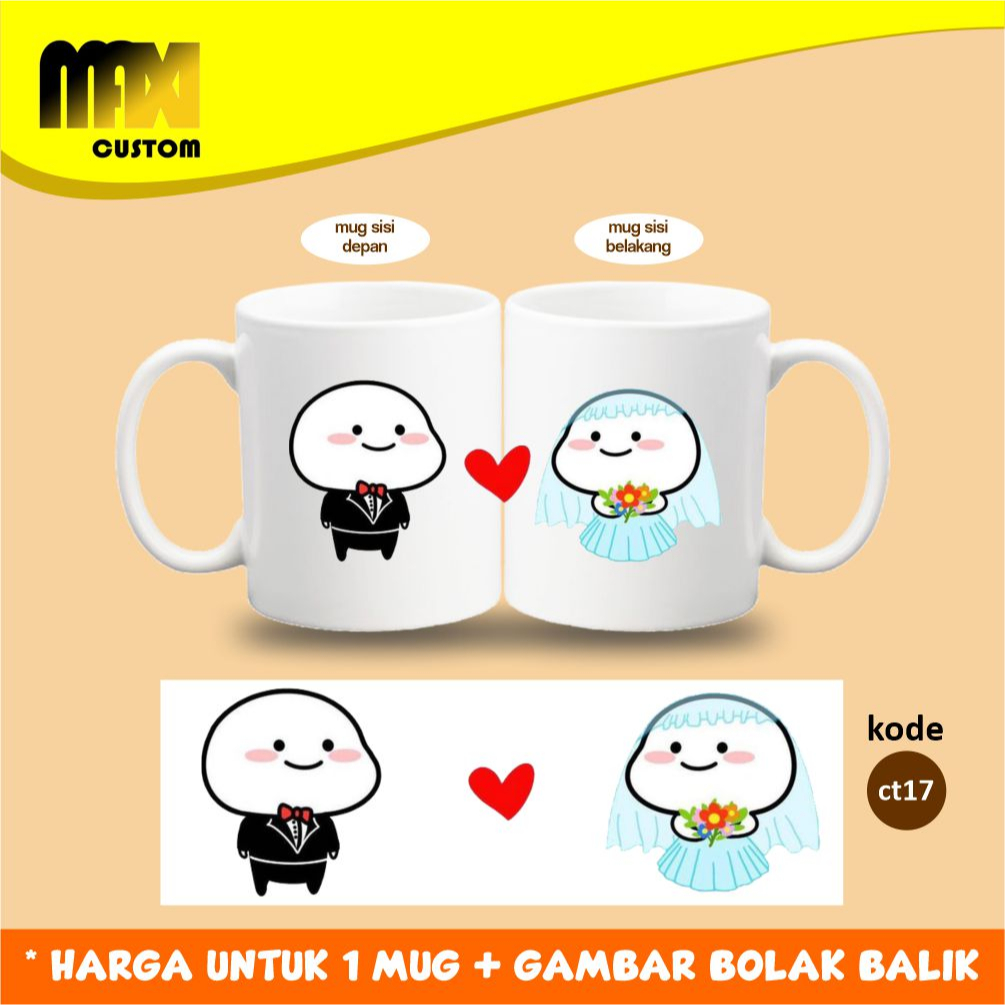 Jual MUG KARAKTER / MUG PENTOL / MUG LUCU / Gelas Standar Desain ...