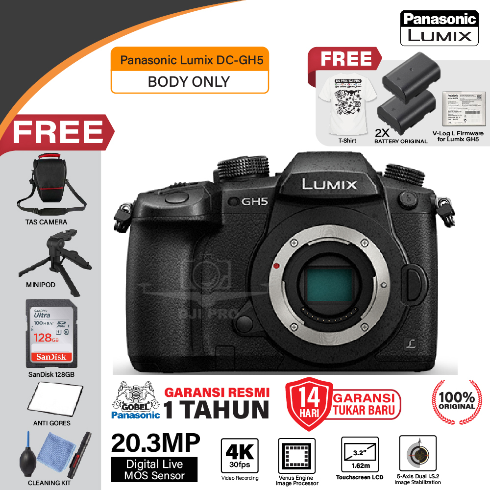 Jual Camera Panasonic Lumix DC-GH5 Body Only - BO - Mirrorless GH-5 | Shopee Indonesia