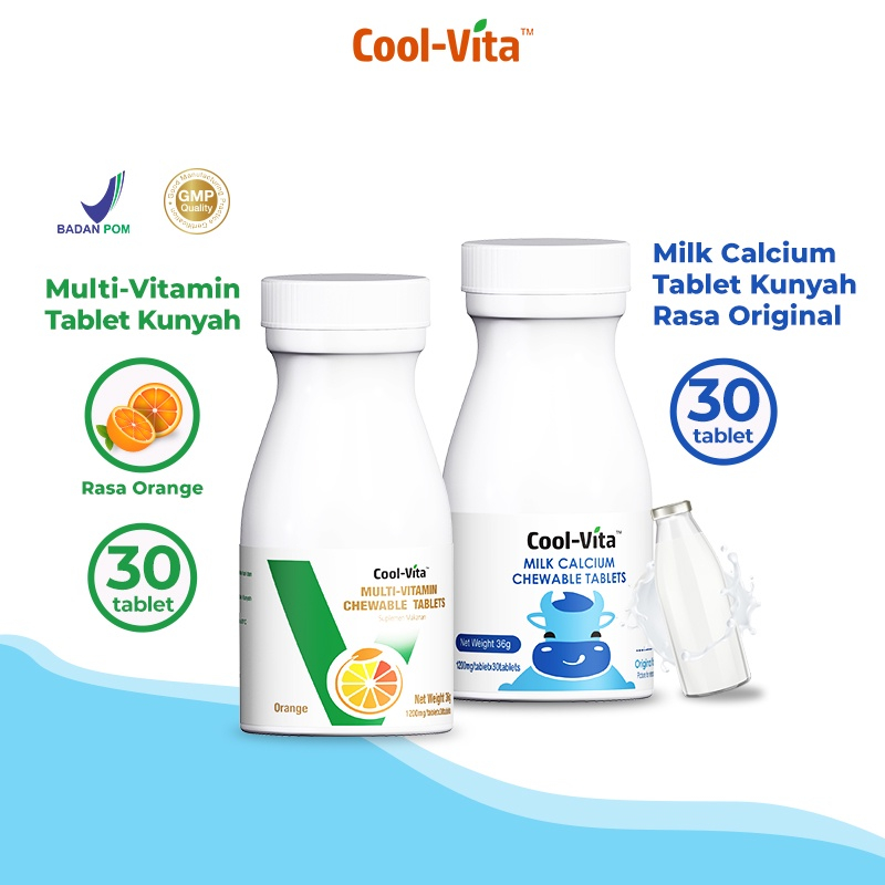 Jual Cool-Vita Multivitamin Chewable Orange dan Calcium Chewable ...