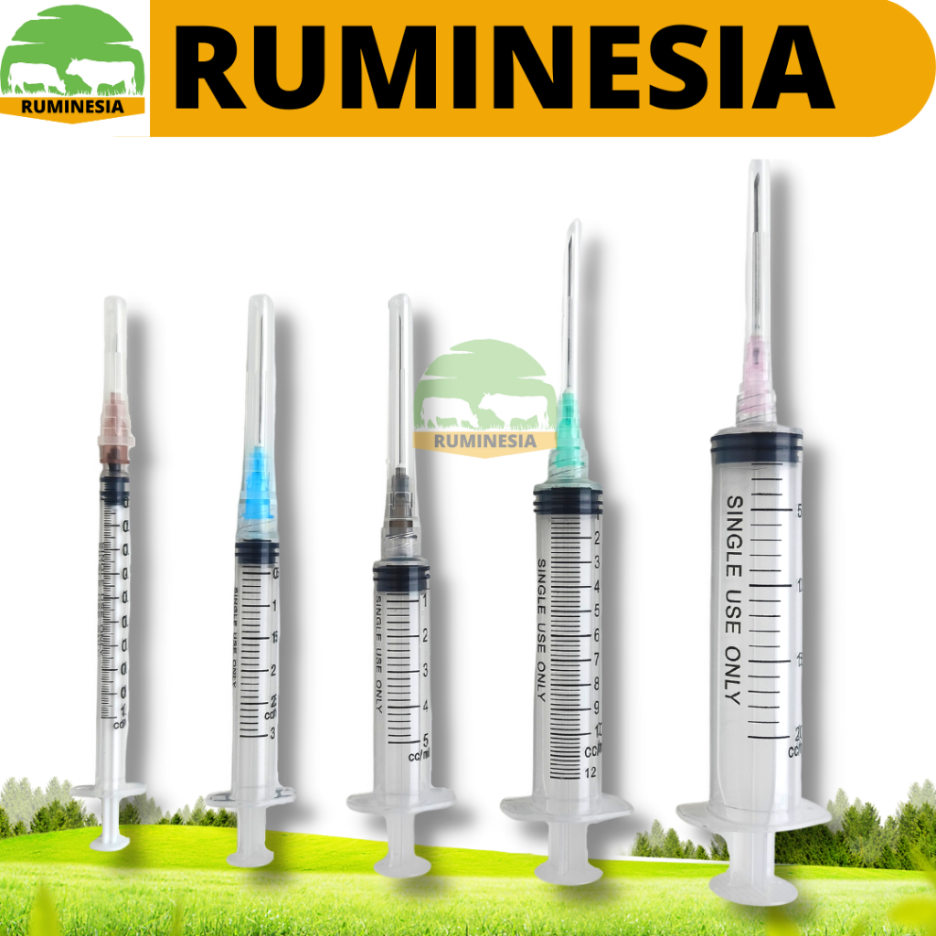 Jual SPET 1ml 3ml 5ml 10ml 20ml plus Jarum Untuk Hewan | Shopee Indonesia