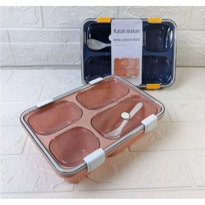 Jual Lunch Box Kotak Bekal Bersekat BPA Free Anti Bocor Kotak Makan | Shopee Indonesia