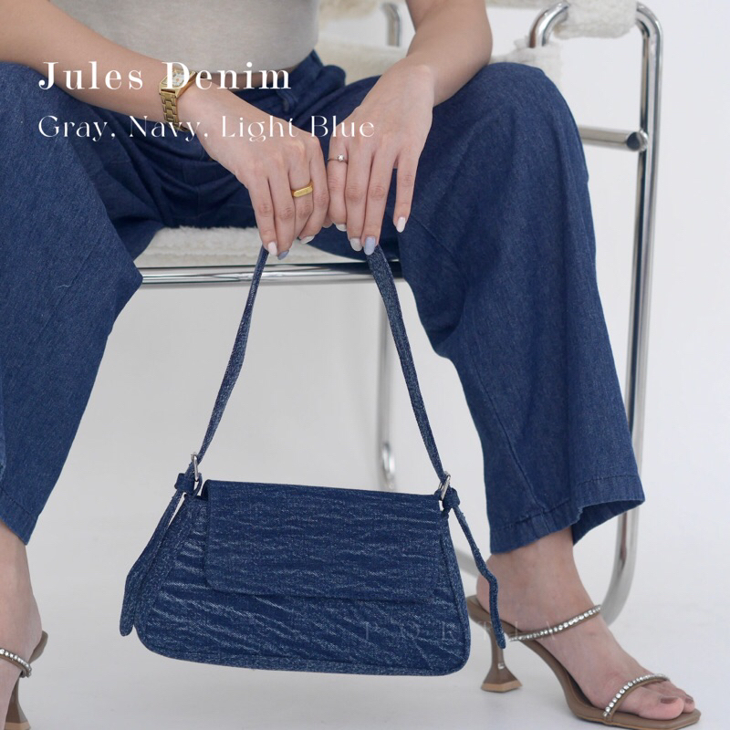 Jual Jules Bag Denim Edition by Portia - Shoulder Bag Tas Wanita Bahu ...