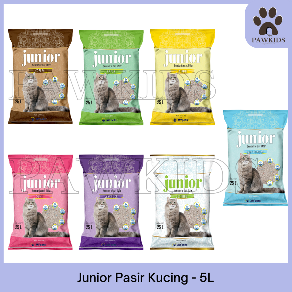 Jual PASIR KUCING JUNIOR BENTONITE CAT LITTER / PASIR JUNIOR / 5 L ...