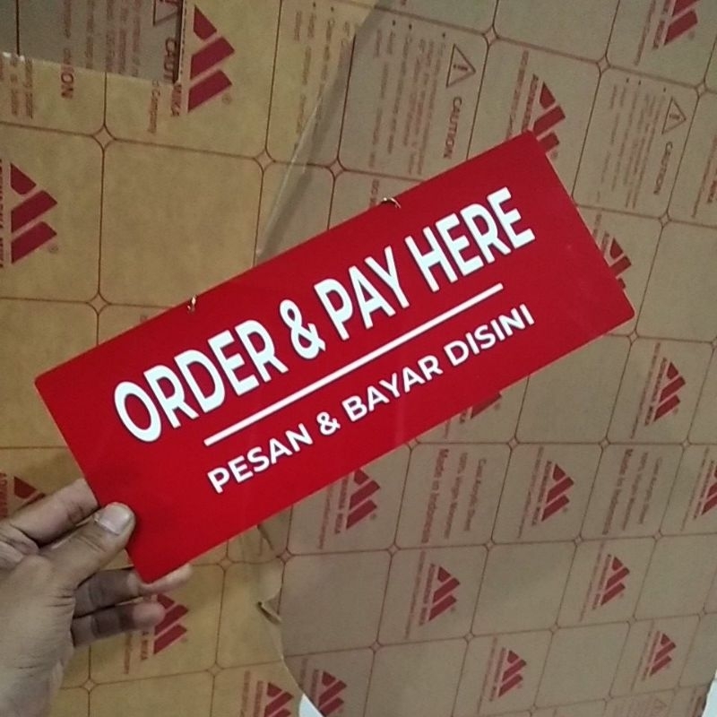 Jual Order & Pay Here Pesan & Bayar Disini Sign In acrylik timbul ...