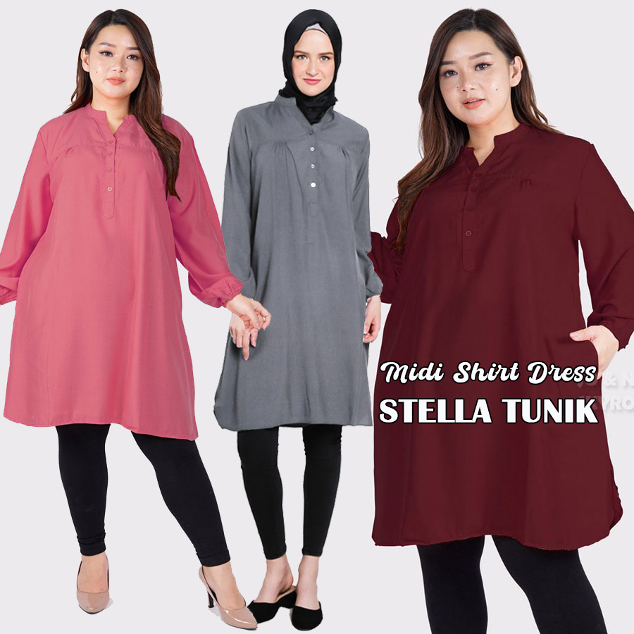 Jual JO & NIC STELLA Tunik Panjang Lengan Panjang - Size L S/D 6L (1 ...