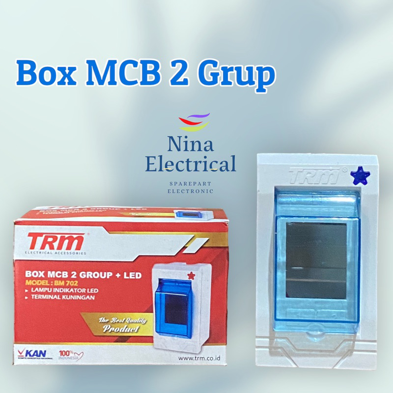 Jual BOX MCB 2 GRUP TRM LENGKAP INDIKATOR LED BM 702 | Shopee Indonesia