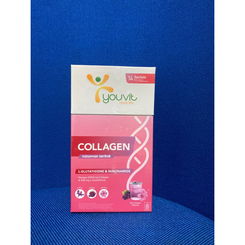 Jual Minuman Serbuk Collagen | Youvit Collagen Drink dengan L-Glutathione & Niacinamide untuk ...