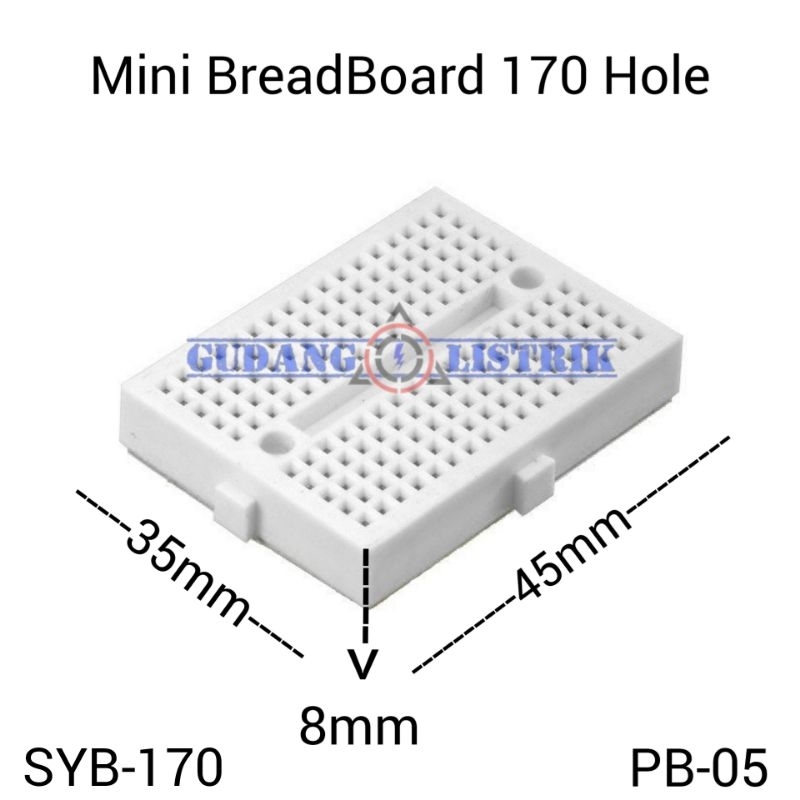 Jual SYB-170 Mini Breadboard Protoboard 170 Hole Solderless PCB Prototipe Board Arduino | Shopee ...