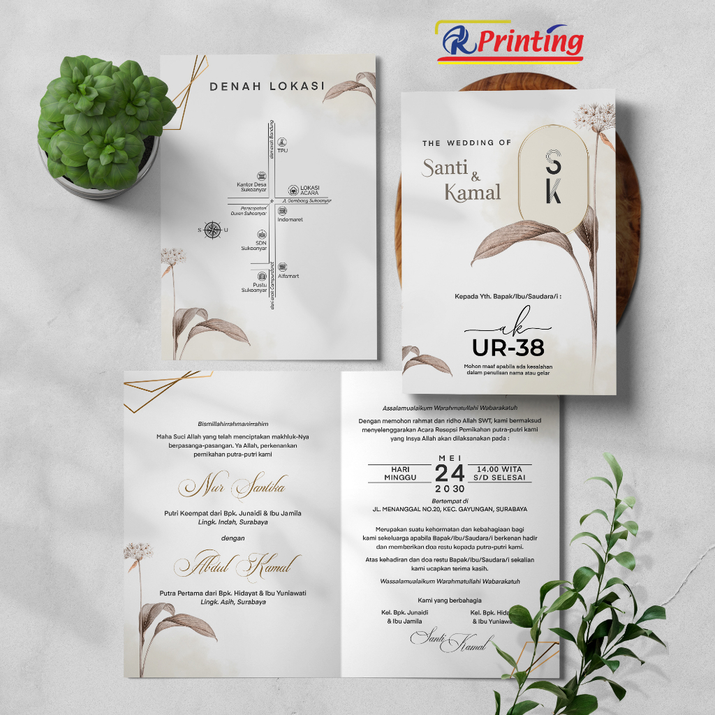 Jual Undangan Pernikahan amplop / Undangan Simpel / Wedding invitation ...