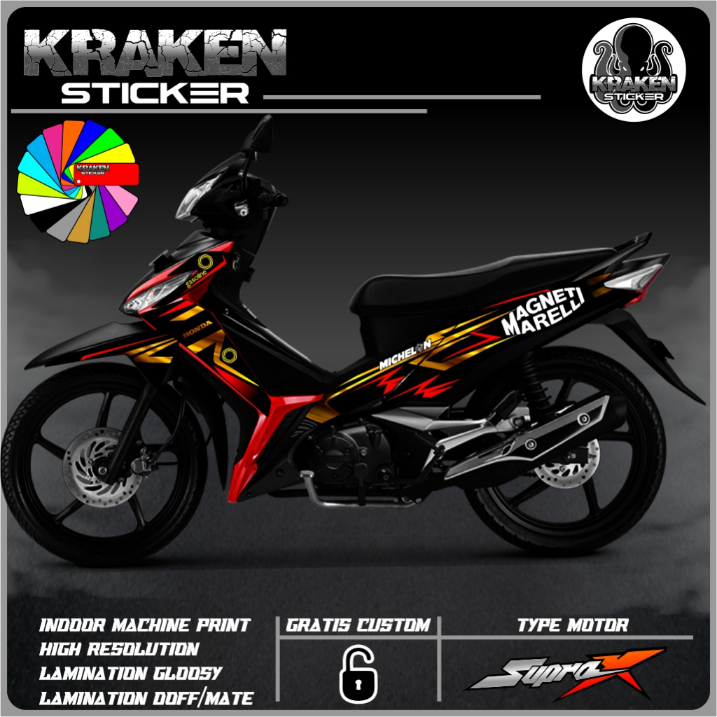 Jual STRIPING SUPRA X 125 FI STIKER SUPRA X NEW STICKER LIS LIST SUPRA ...