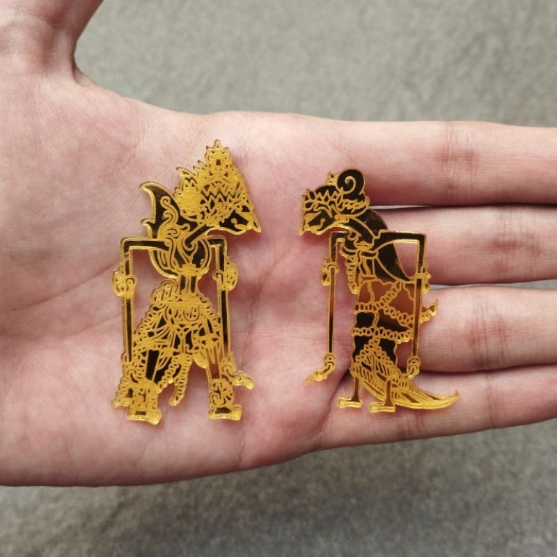 Jual Wayang Rama & Shinta Akrilik Mirror Gold / Silver/ Rosegold Dekorasi Hiasan Mahar Wayang ...