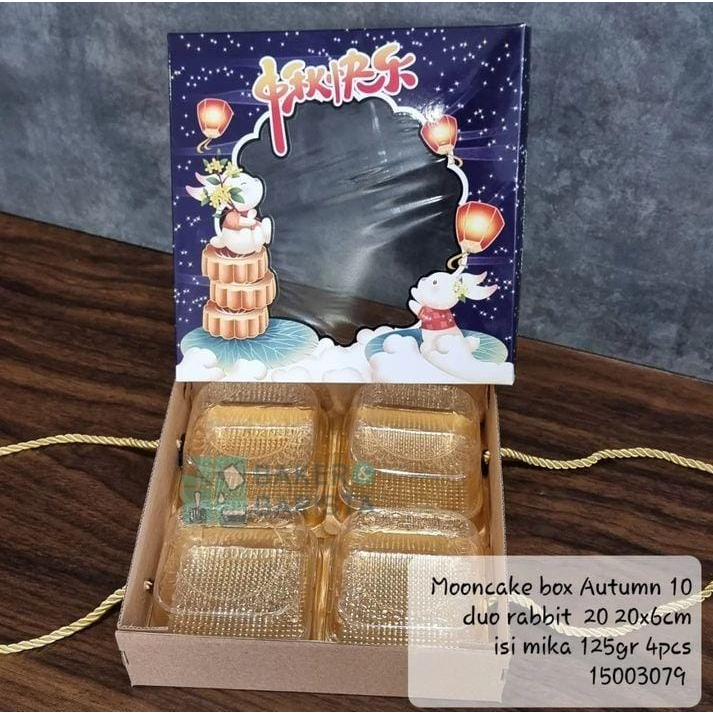 Jual Mooncake Box Autumn 10 Duo Rabbit for mika mooncake 125 gram ...