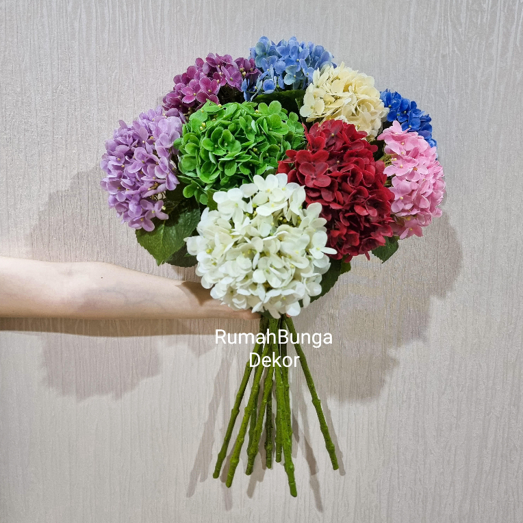 Jual Bunga Hortensia Hydrangea Latex Tangkai Panjang ( Ada 9 Warna ...