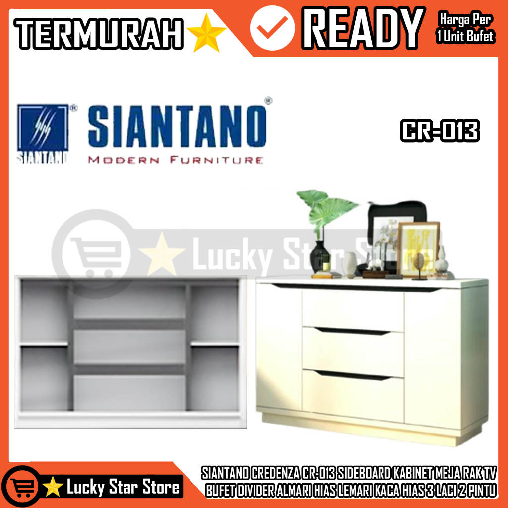 Jual (Instant) CREDENZA CR 013 Siantano Buffet Lemari Laci Rak Serbaguna Bufet Lemari Almari ...