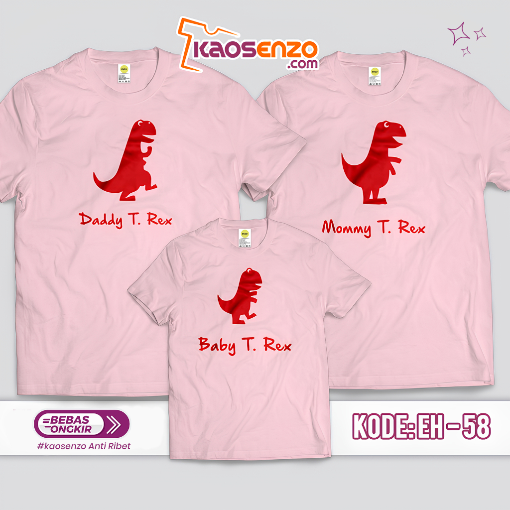 Jual Baju Kaos Keluarga | Anak & Dewasa | Sablom Polyflex Custom Nama ...