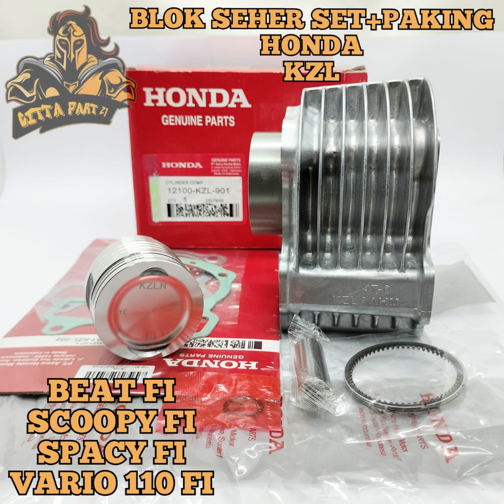 Jual ORIGINAL CYLINDER BLOK SEHER PISTON RING KOMPLIT PLUS PAKING SET HONDA KZL KUALITAS ASLI ...