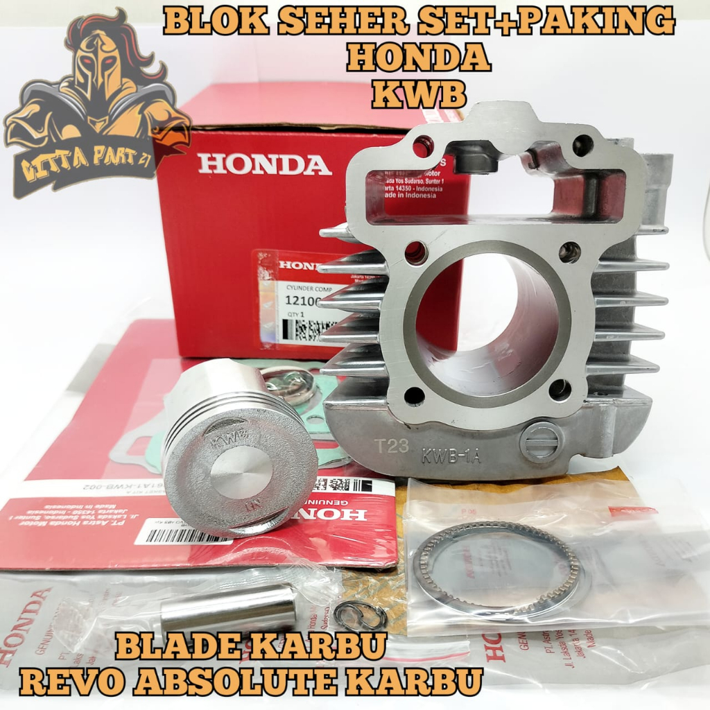 Jual ORIGINAL CYLINDER BLOK SEHER PISTON RING KOMPLIT PLUS PAKING SET HONDA KWB KUALITAS ASLI ...