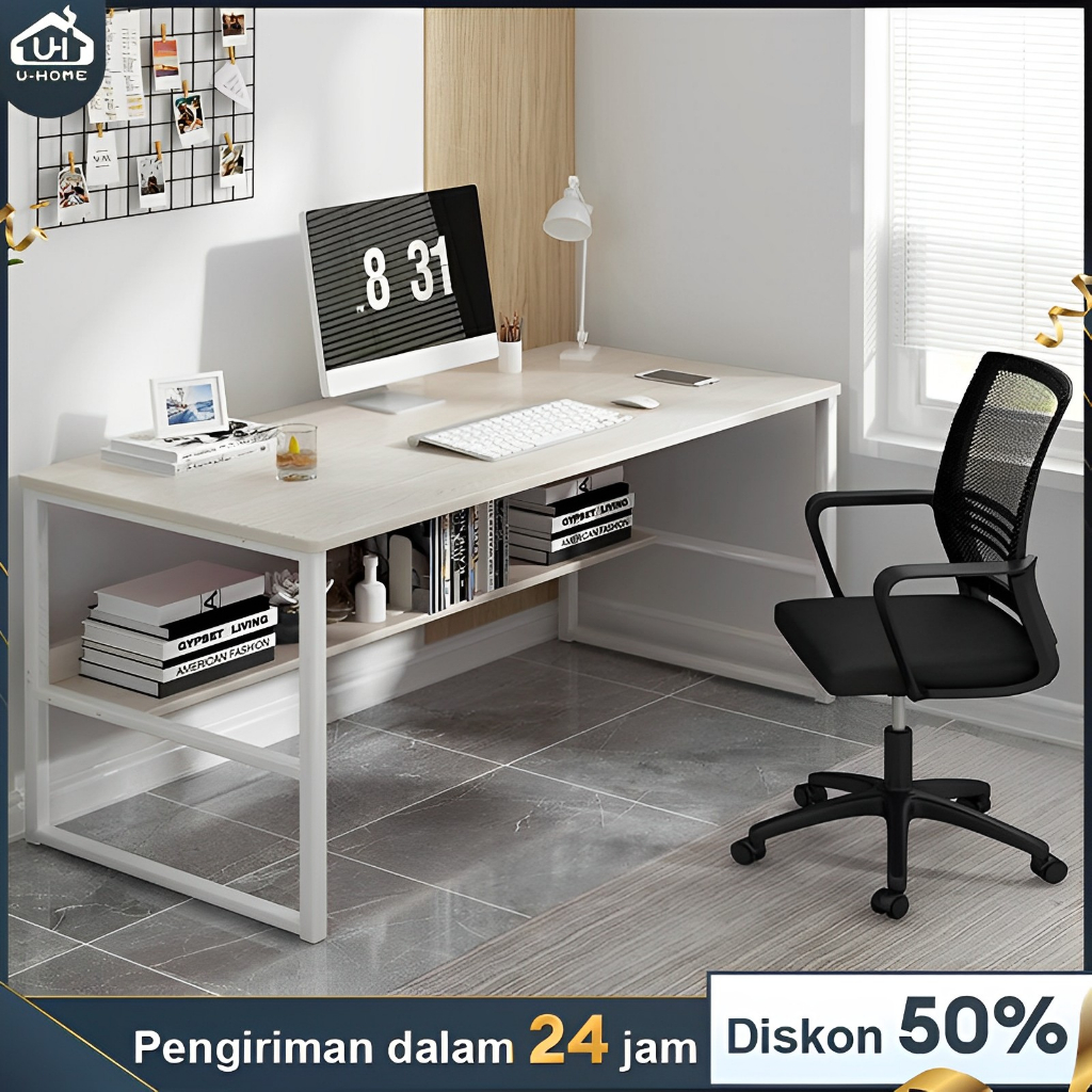 Jual Meja Kantor Minimalis / Meja Komputer 120cm / Meja Kerja Putih ...