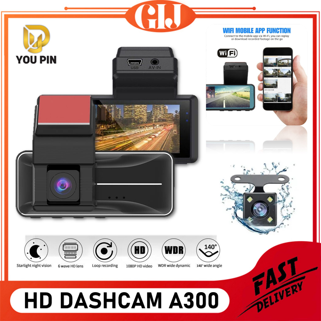 Jual YOU PIN Dashcam Mobil Kamera Mobil Dash Cam 1080P WiFi Recorder ...