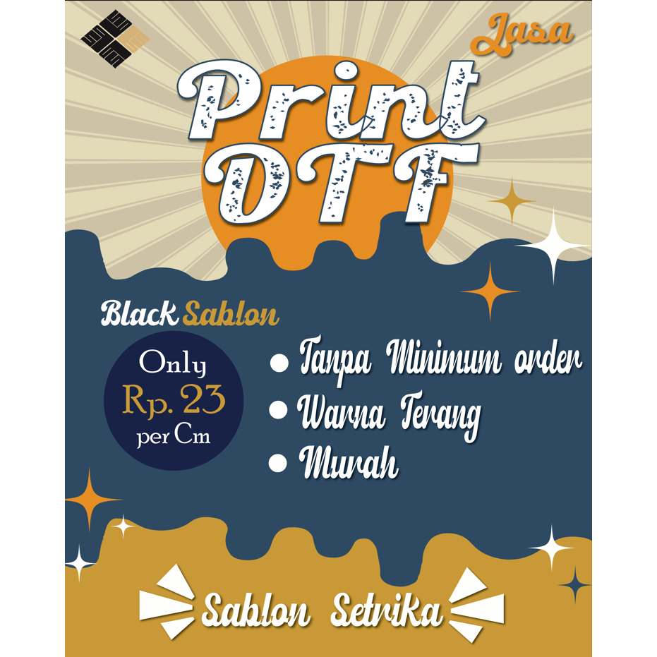 Jual Jasa print sablon DTF A4 dan A3 siap press atau setrika | Shopee ...