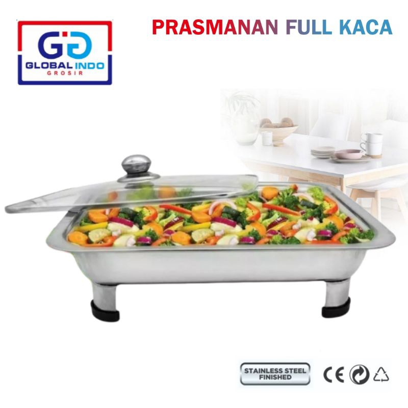 Jual Prasmanan full kaca Fast food Dish Prasmanan Tempat Saji Tutup ...