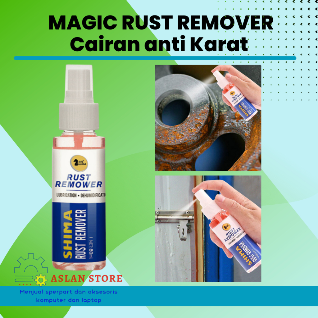 Jual Cairan Anti Karat Magic Rust Remover Cleaner Derusting Penghilang Karat Kerak besi chrom 80 ...