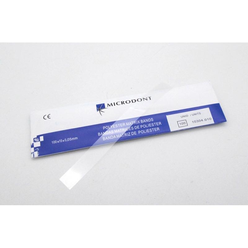 Jual seluloid strip matrix gigi bening isi 100 mika / dental seluloid ...