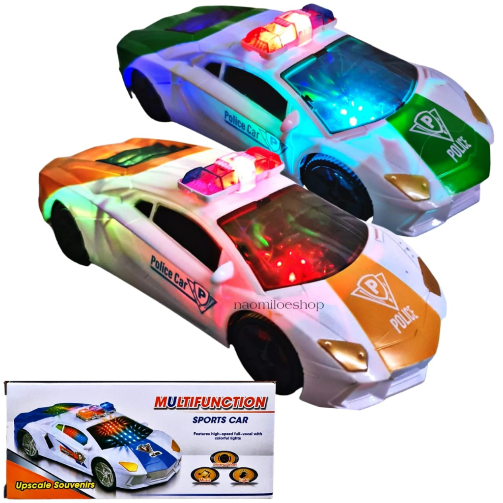 Jual Multifunction POLICE LAMBO 3D Mainan Mobil polisi Bump n go 3D ...