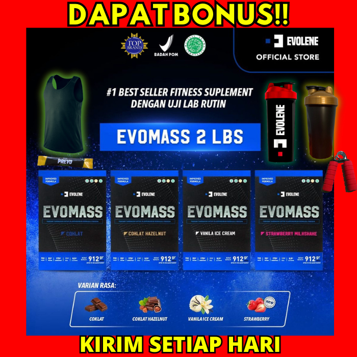 Jual EVO MASS 912GR GAINER BPOM HALAL EVOMASS GRAM EVOLENE EVOMAS MAS SUSU PROTEIN BULKING 2LBS ...