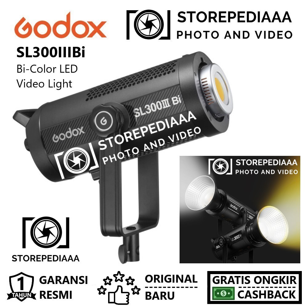 Jual Godox SL300IIIBi Bi-Color LED Video Light SL300III Bi SL300 III Bi ...