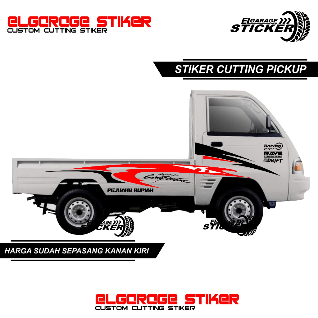 Jual Stiker mobil pickup colt t120ss stiker cutting variasi body all ...