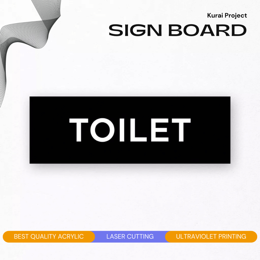 Jual Akrilik Custom Papan nama - TOILET Acrylic Custom Sign Board Nama ...